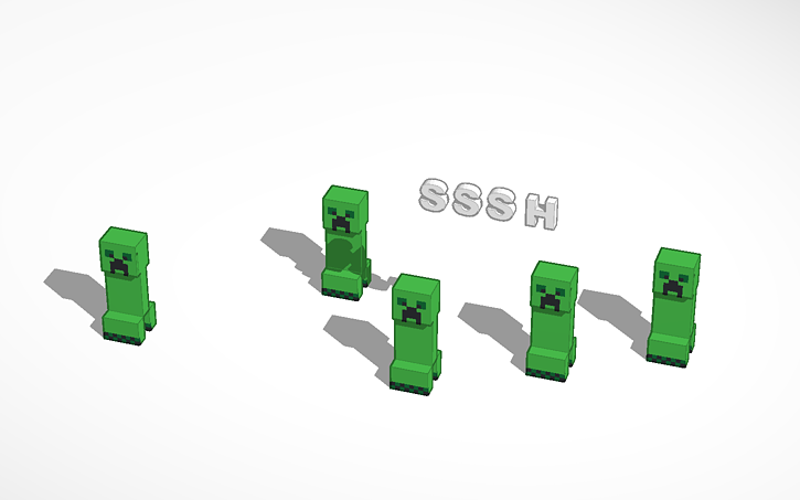 3D design creeper minecraft - Tinkercad