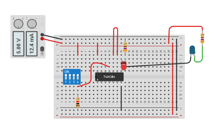 Circuit design 4 COMPUERTAS NAND | Tinkercad
