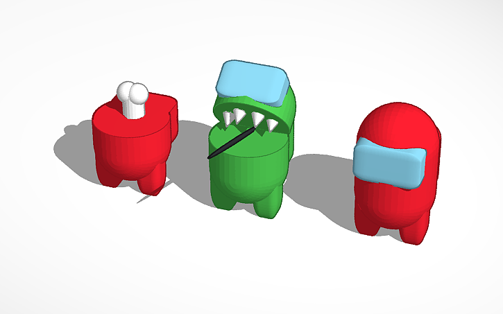 3D design among us characters - Tinkercad