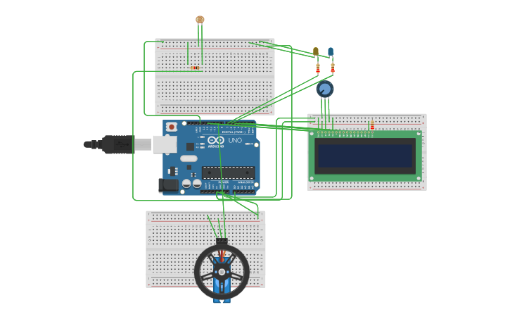 Circuit design SERVO CONTINUOUS TASK | Tinkercad