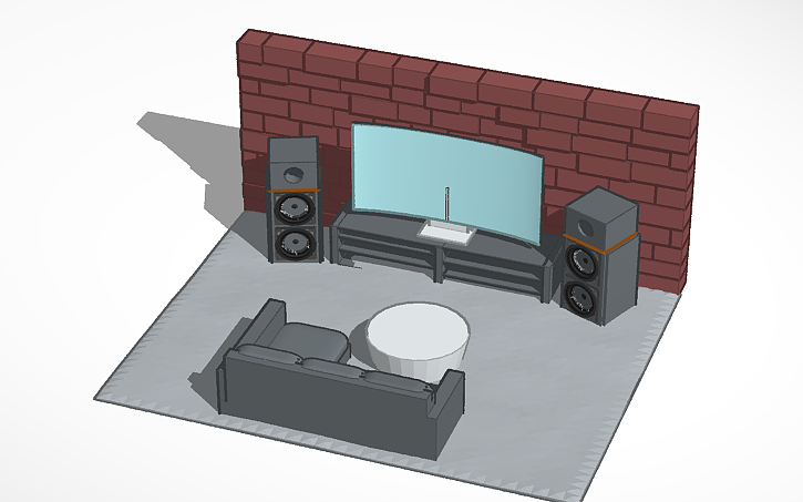 3D design man cave - Tinkercad