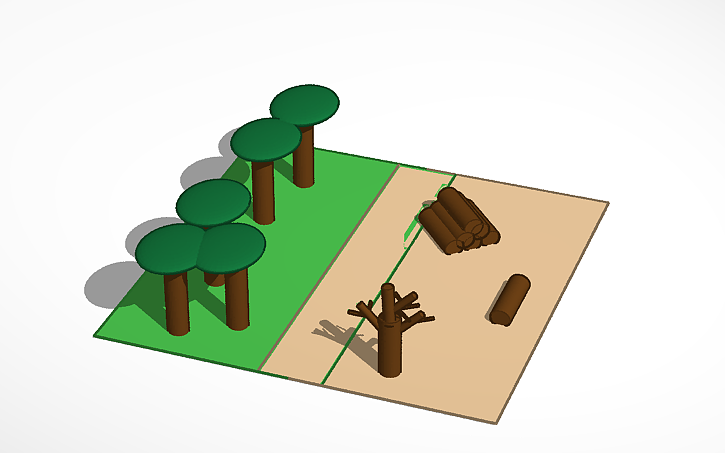 3D design deforestation - Tinkercad