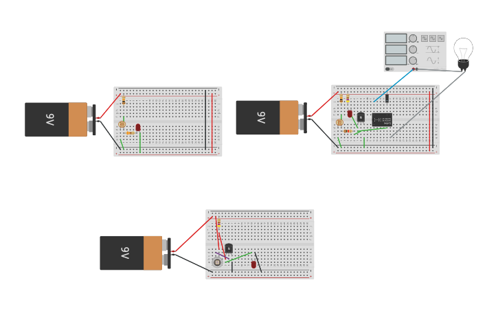 Circuit design Práctica 2 Janini López 3 circuitos | Tinkercad