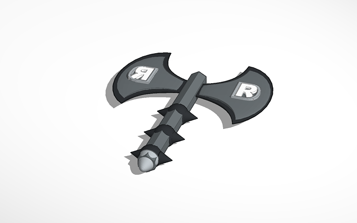 3D design dark battle axe #weapons | Tinkercad