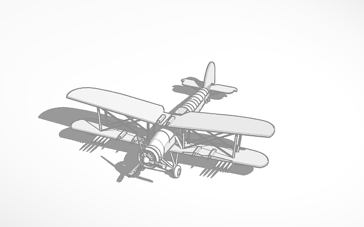 3D design WW2 Plane - Tinkercad