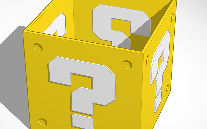 3D design QUESTION BLOCK STORAGE BOX - Tinkercad
