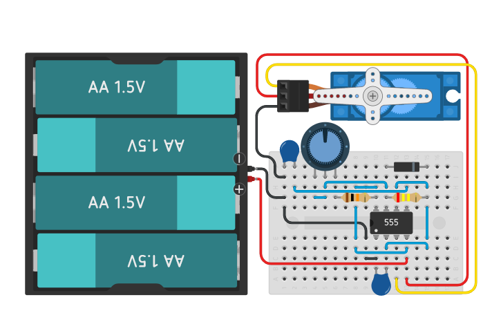 Circuit Design Servo Controller Without Arduino Tinkercad