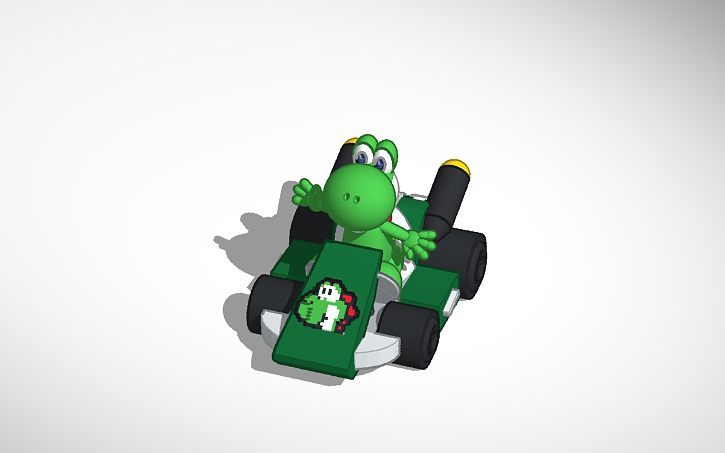 3D design yoshi mario kart - Tinkercad