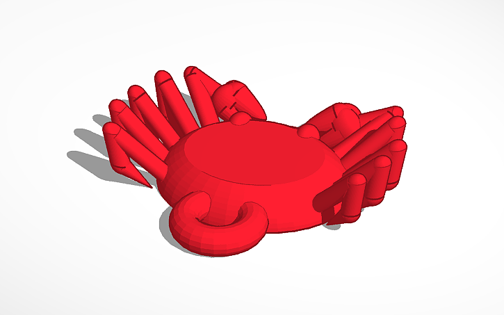 3D design Crab for Ewa | Tinkercad
