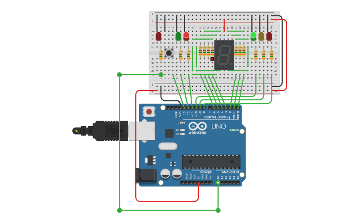 Circuit design Project 1(Completed / finalized) - Tinkercad