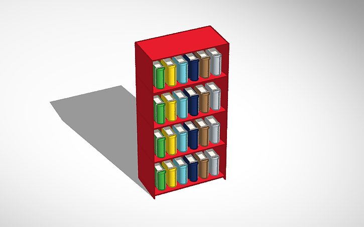 3D design Bookshelf - Tinkercad