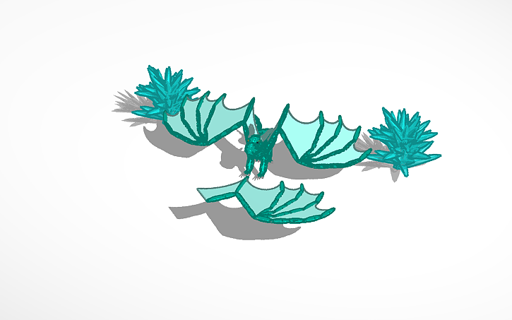 3D design Prismarine Dragon (Named by PandACT) - Tinkercad