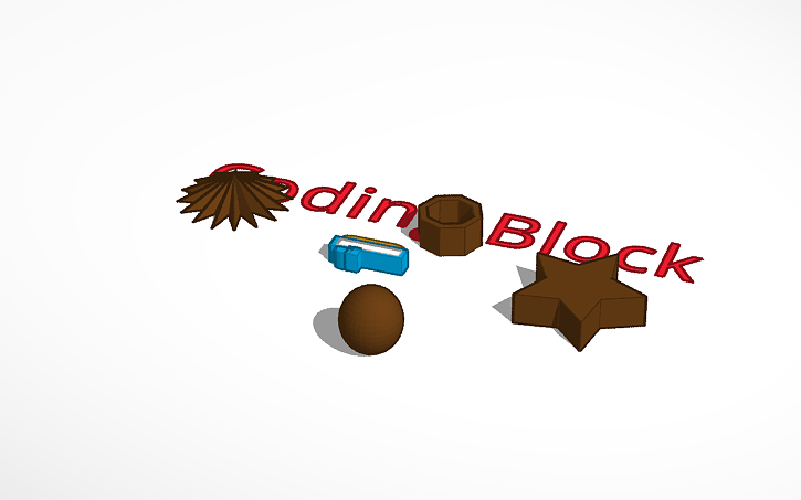 3D design Coding Block | Tinkercad