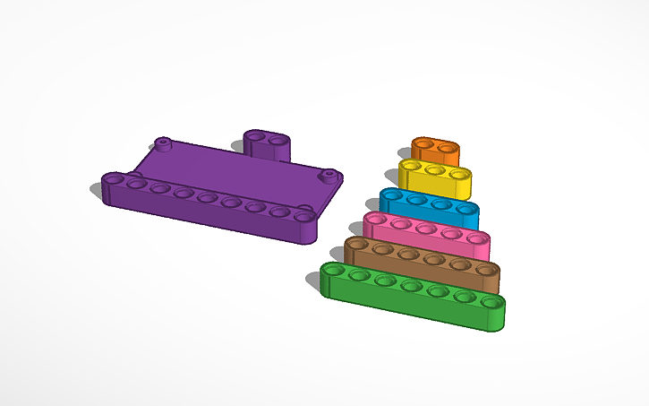 3D design Raspberry Pi Zero LEGO mount - Tinkercad