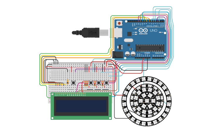 Circuit Design Neopixel Using Arduino Tinkercad 3627