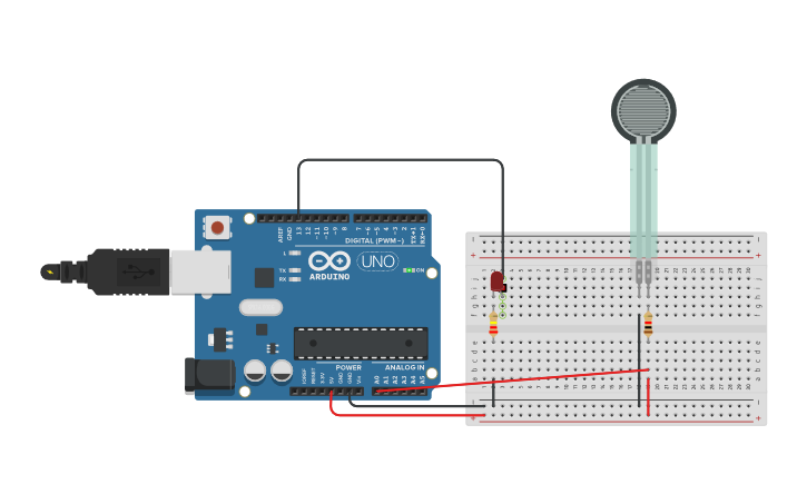 Circuit design Sensores de Fuerza - Tinkercad