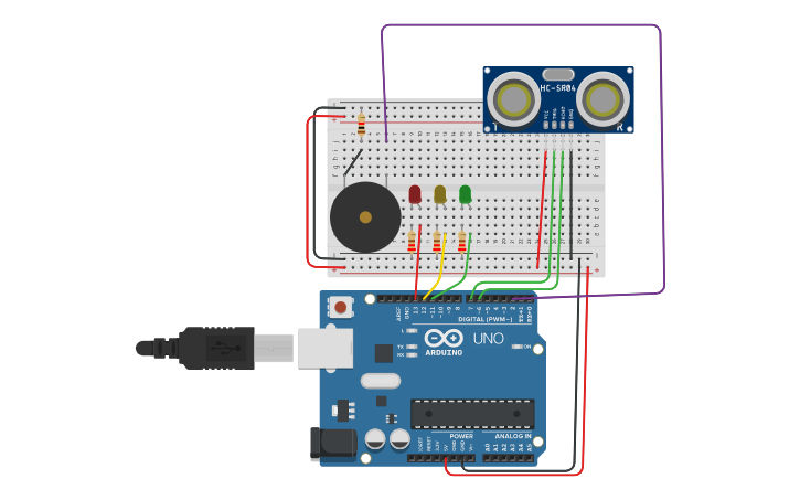 Circuit design CEXP Multiple LEDs with Sensor | Tinkercad