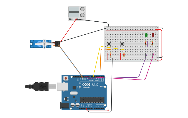 Circuit design Tollbooth project-Noelia Sanchez - Tinkercad
