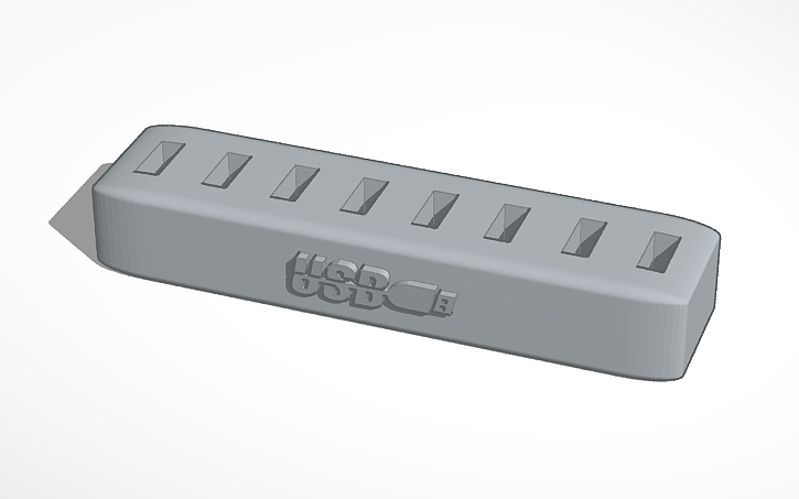 3D design USB Hub - Tinkercad