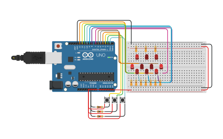 Circuit design Chaleco Para Ciclistas Prototipo Completo - Tinkercad