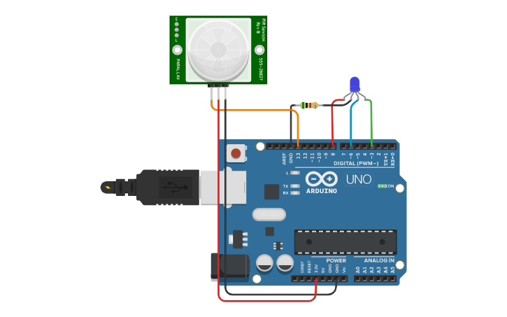 Circuit design Rangkaian PIR Sensor dengan LED RGB Yusnita P XII-10 ...
