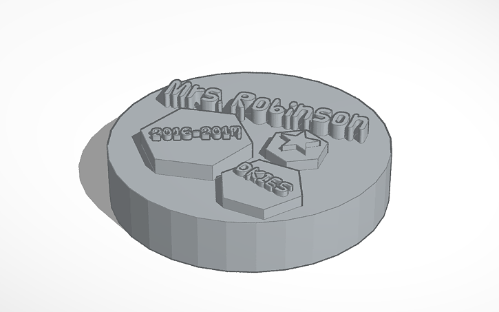 3d Design Mrs Robinsons Checker Tinkercad