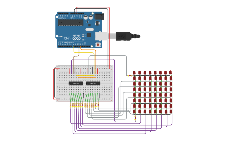 Circuit Design Copy Of 8x8 Led Matrix Ecg V1 0 Tinkercad