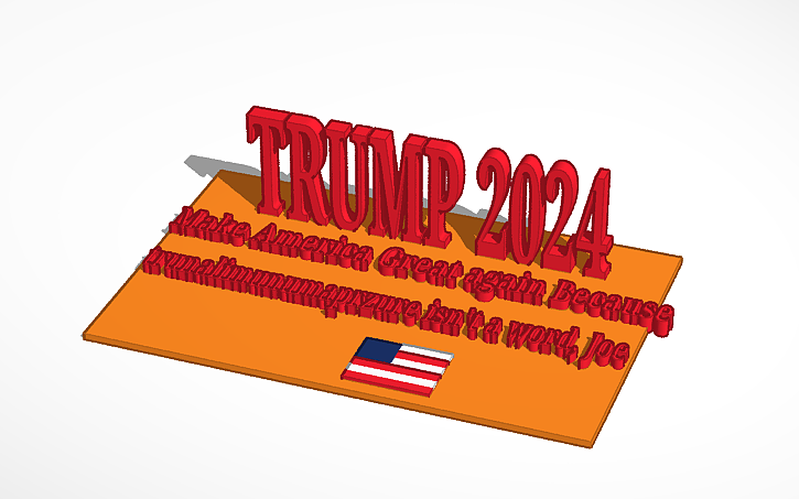 3D design Trump 2024 - Tinkercad