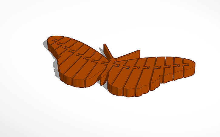 3D design Butterfly with Movable wings - Tinkercad