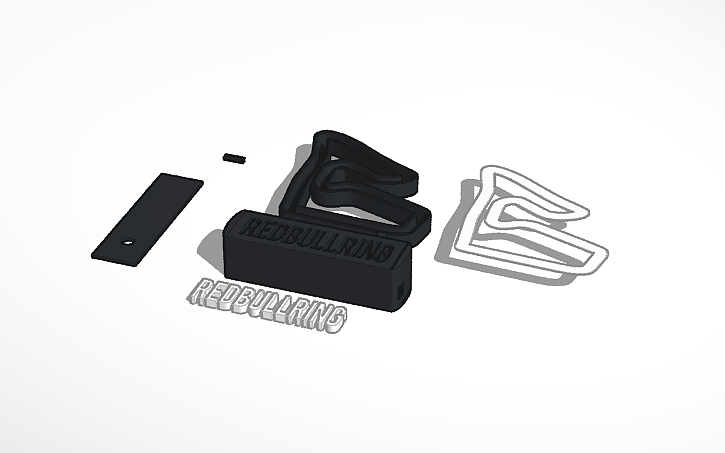 3D design RedBullRing Letters - Tinkercad