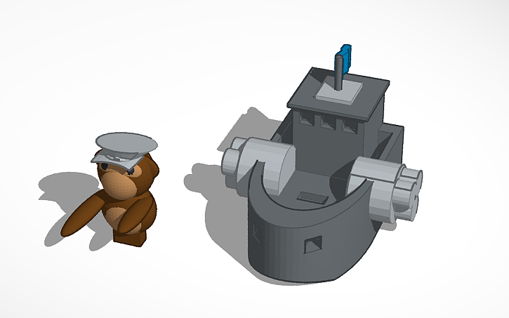 3D design monkey buccaneer destroyer - Tinkercad