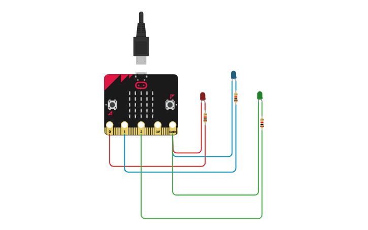 Circuit design MicroBit - Tinkercad