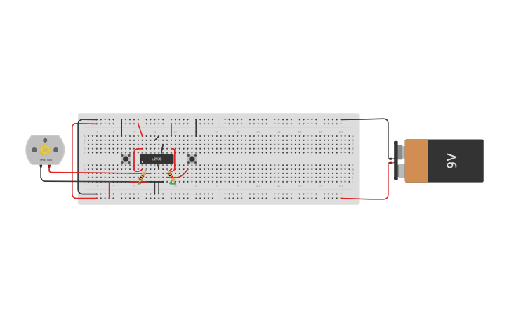Circuit design Circuito L293D | Tinkercad