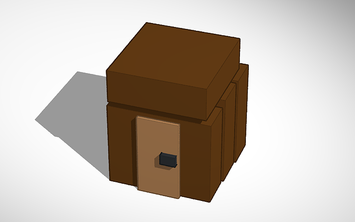 3D design Minecraft noob house - Tinkercad