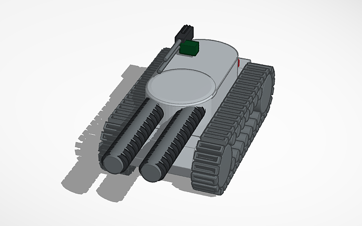3D design Double-Barreled Tank - Tinkercad