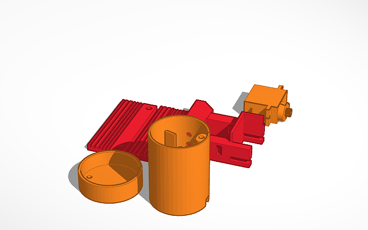 3D design fish-feeder - Tinkercad