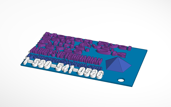 3D design Megan Business Card | Tinkercad