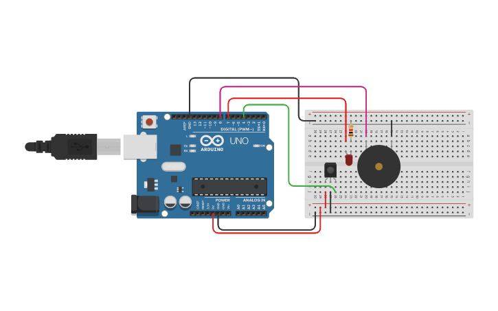 Circuit design Arduino - Flame 02 - Tinkercad