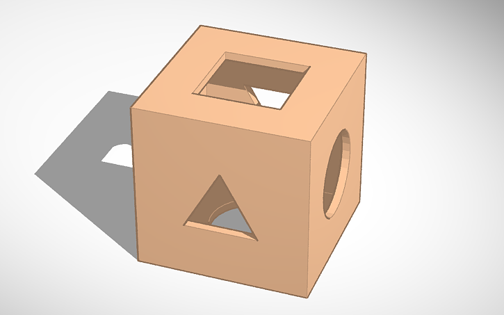 3D design test cube - Tinkercad