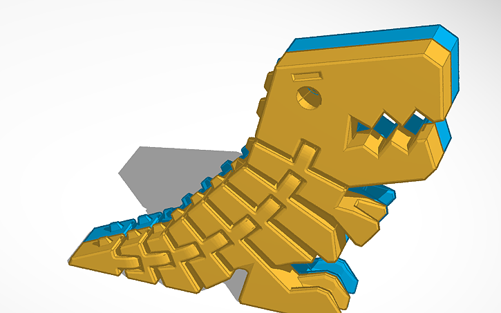 3D design Flexi Rex - Tinkercad