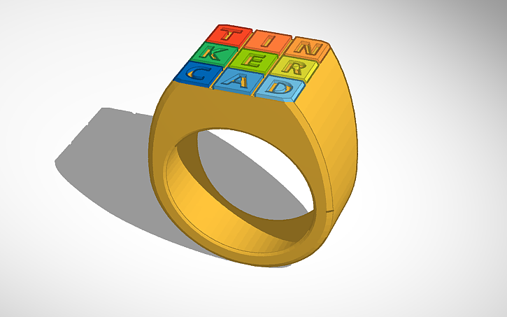 3D design Tinkercad Signet Ring | Tinkercad