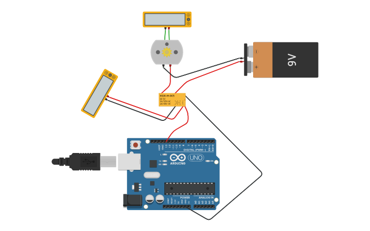 Circuit design motor DC - Tinkercad