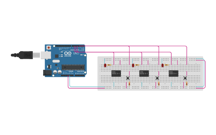 Circuit design Reles - Tinkercad