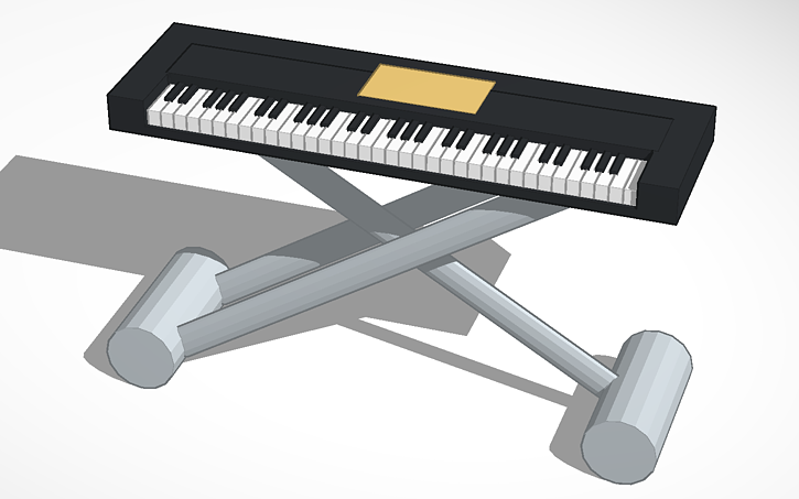 3D design Piano Keyboard - Tinkercad