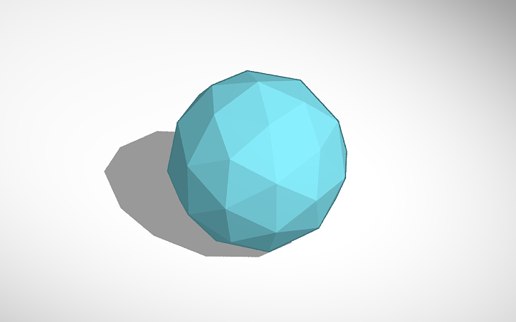 3D design Low Poly Sphere - Tinkercad