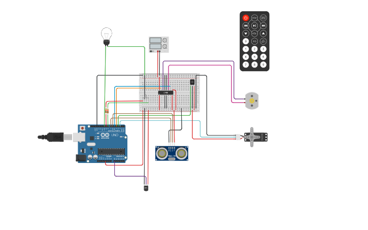 Circuit design moving camera - Tinkercad