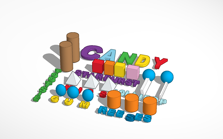 3D design Candies - Tinkercad