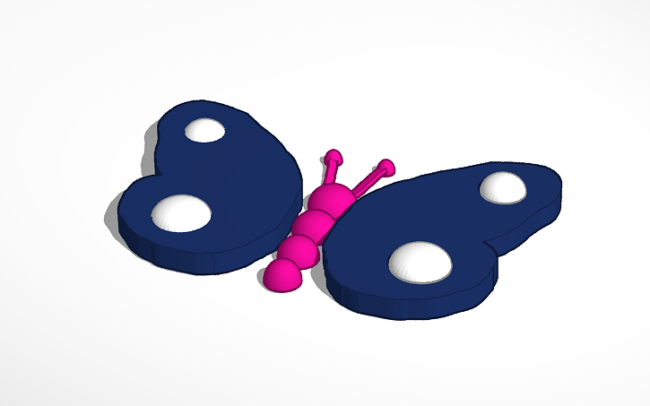 3D design Butterfly - Tinkercad
