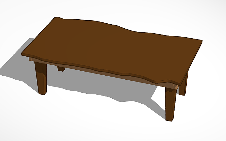 3D design Live Edge Coffee Table - Tinkercad