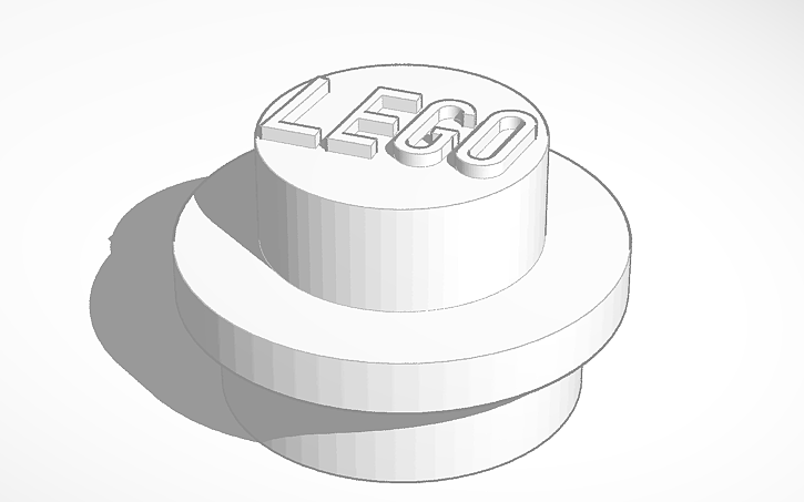 3D design LEGO 1x1 round stud - Tinkercad